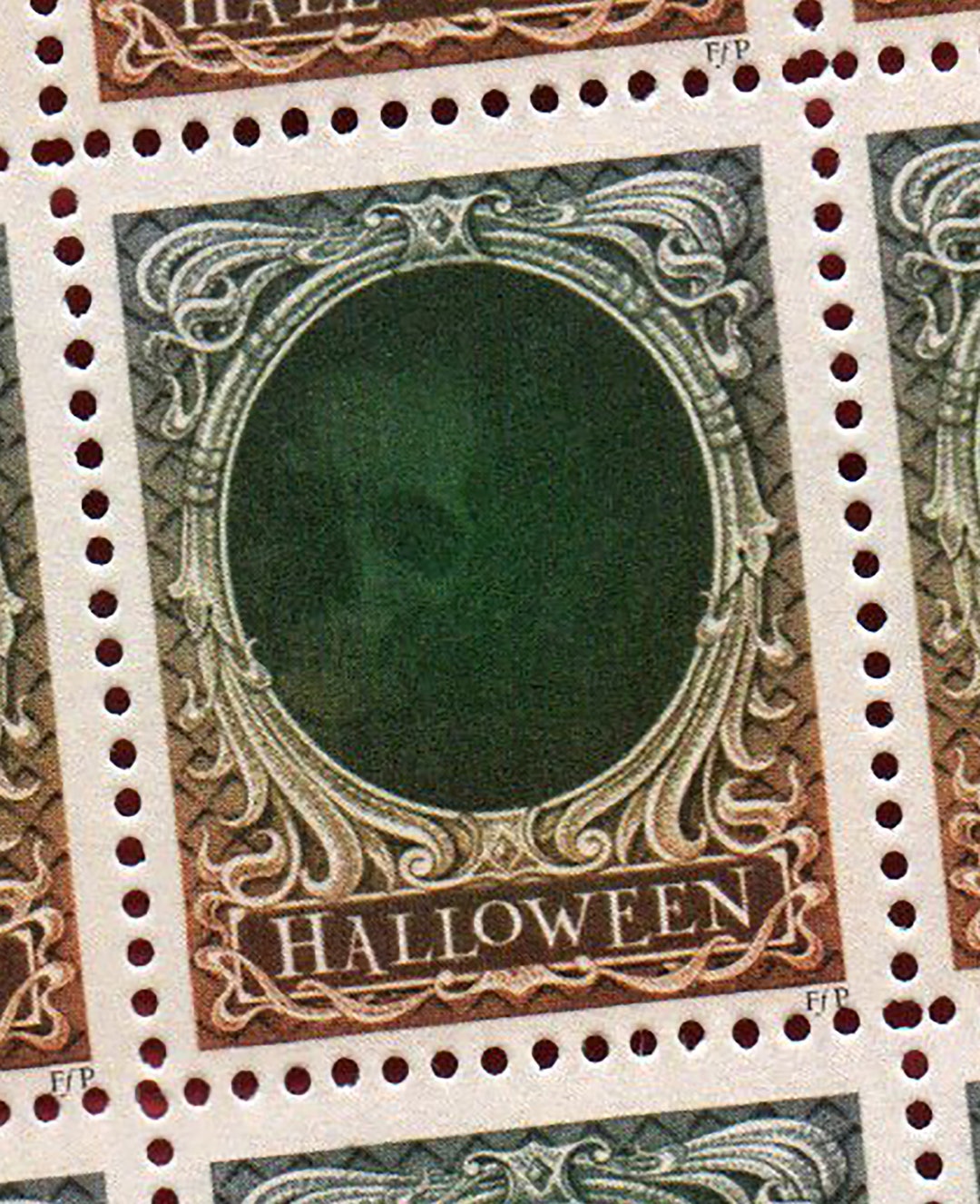 HALLOWEEN Fantasy Stamps - Sheet of 12 Stamps Including One 'variant ...