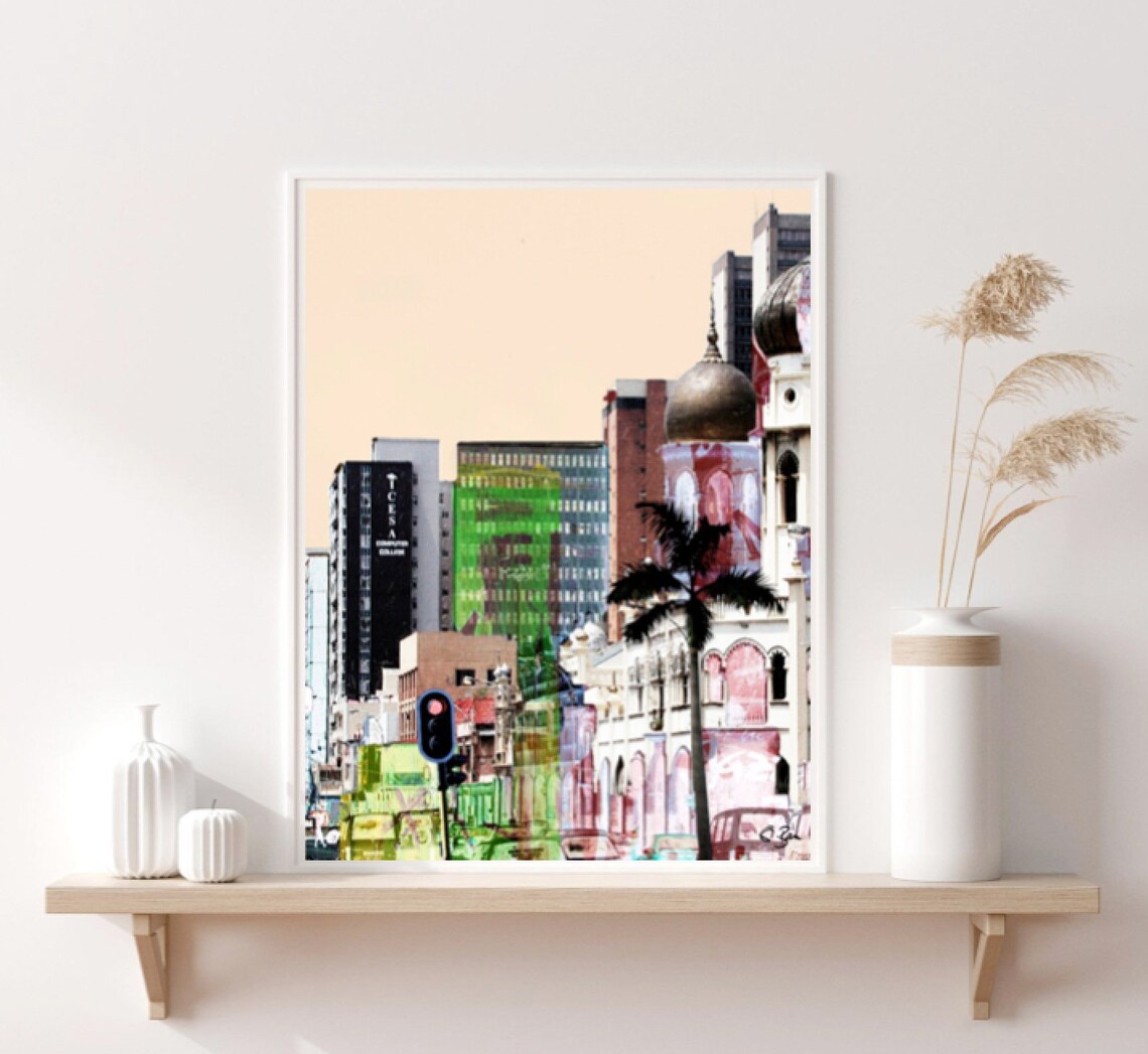 Durban Urban Pop Art, South Africa, Wall Decor Collage Design Palmtrees ...