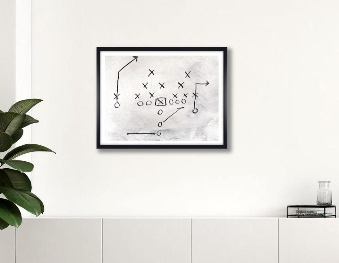 Football Playbook, Call Sheet, Super Bowl Urban Abstract Art, Black ...