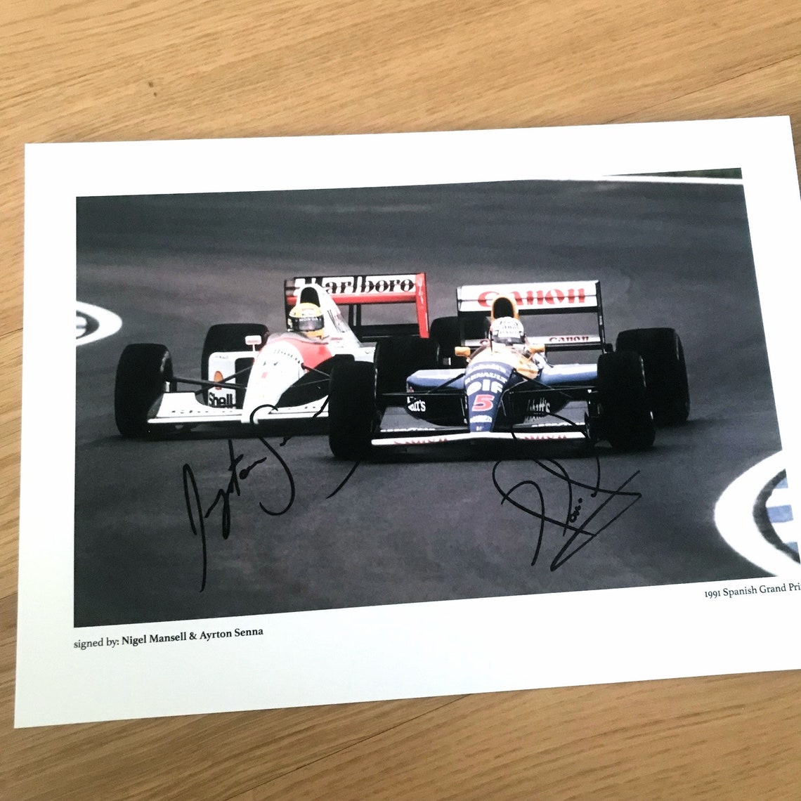 Ayrton Senna Nigel Mansell - 1991 Spain Grand Prix - Formula 1 ...