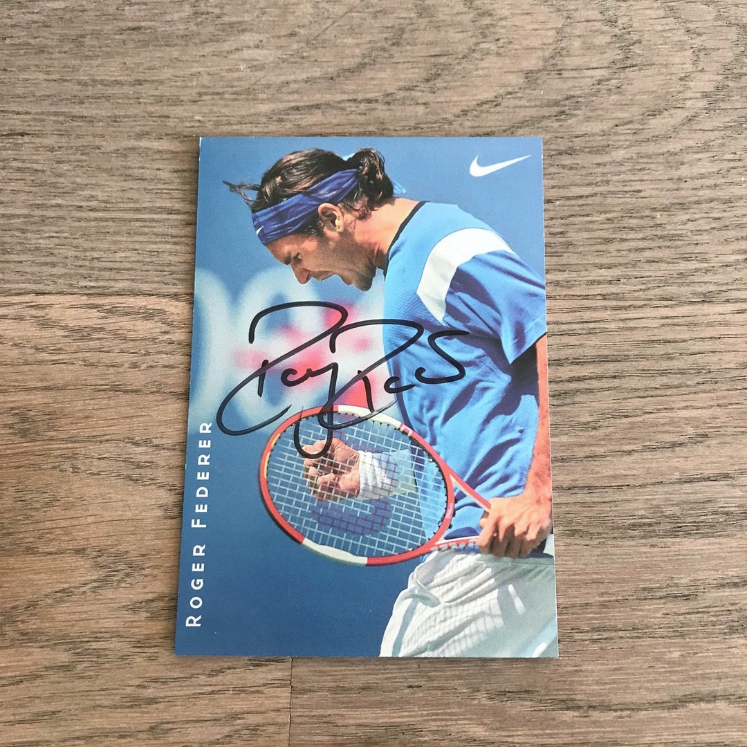 Roger Federer, Handsigned US Open 2004 Nike Card - Official Autographed ...