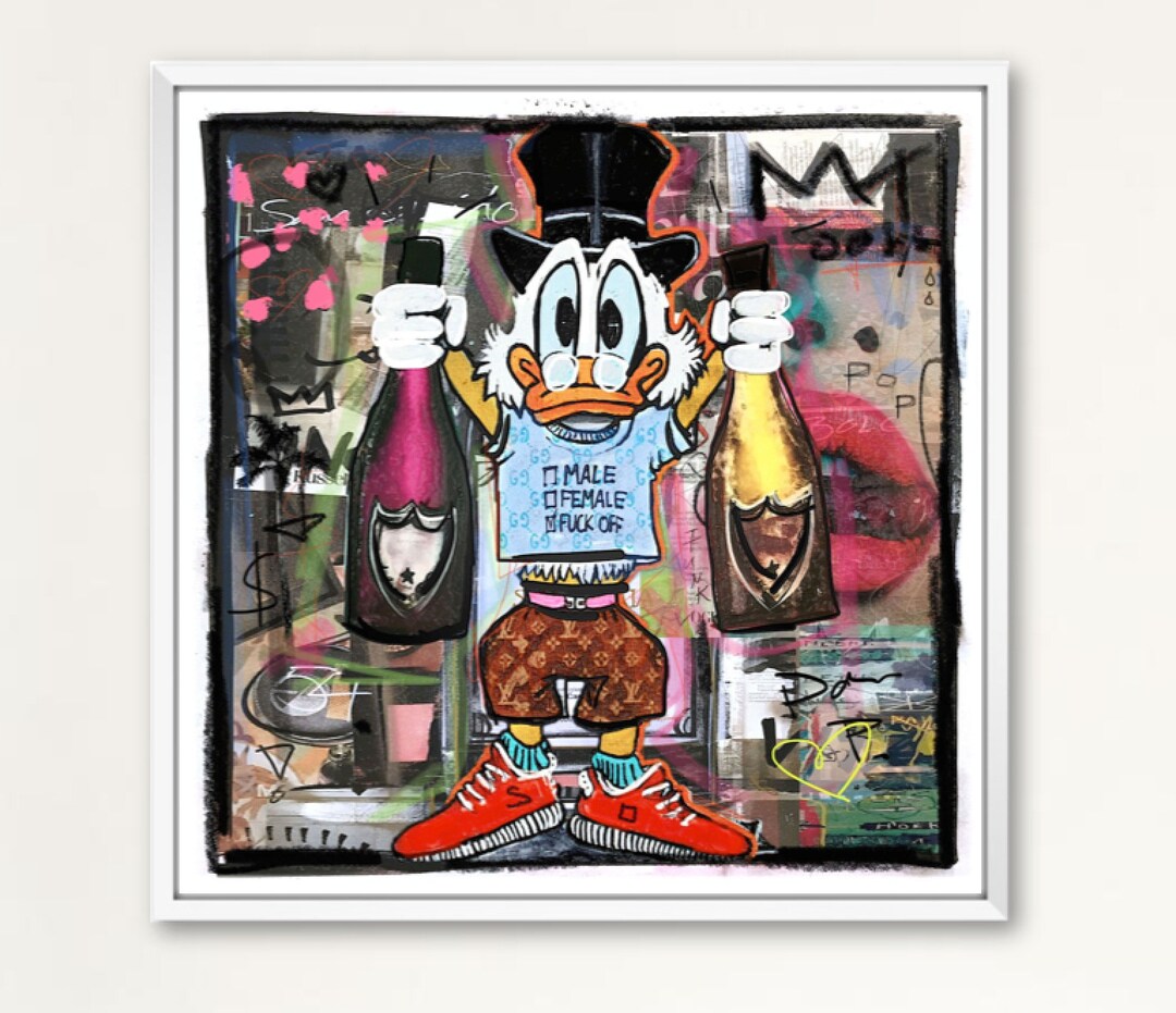 Scrooge Mcduck, Urban Pop Art, Champagne Fashion Hipster, Collage ...