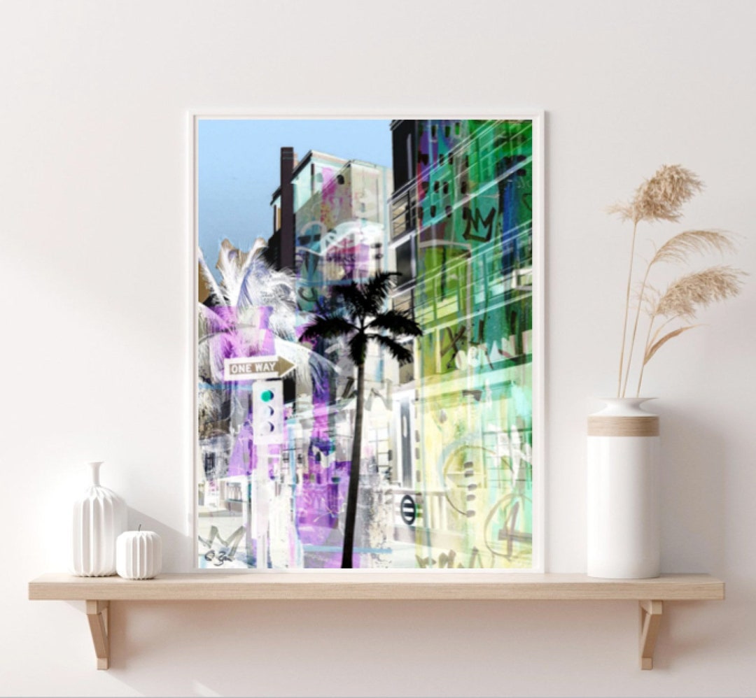 Miami Urban Pop Art South Beach Downtown Shabby Design Colorful ...