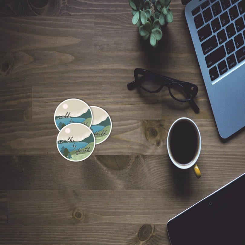 Walk by Faith Spiritual Printable, Sticker, PNG, JPEG, PDF - Etsy