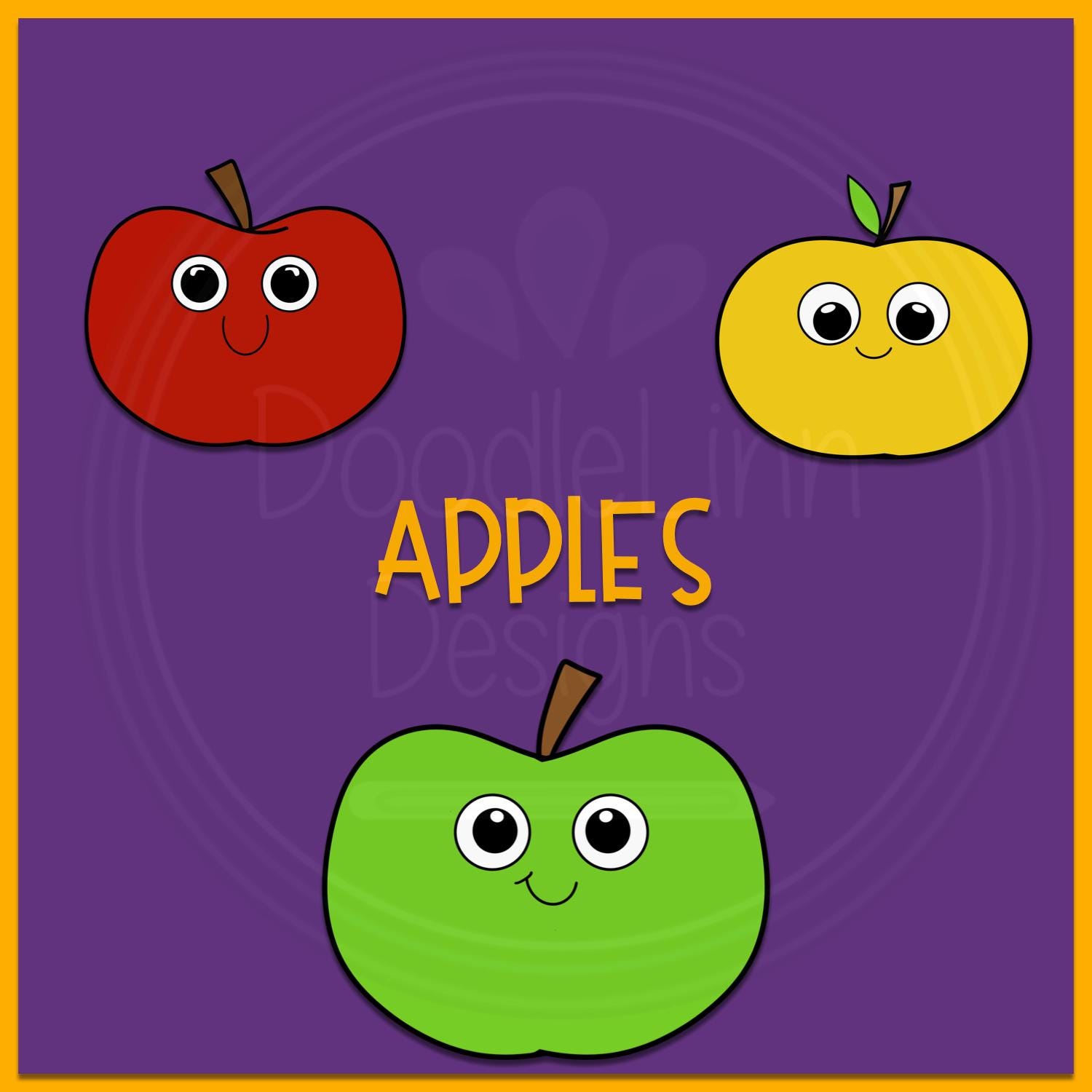 Fall Autumn Clipart, Pumpkins, Acorns, Mushrooms, Apples, Leaves, PDF ...