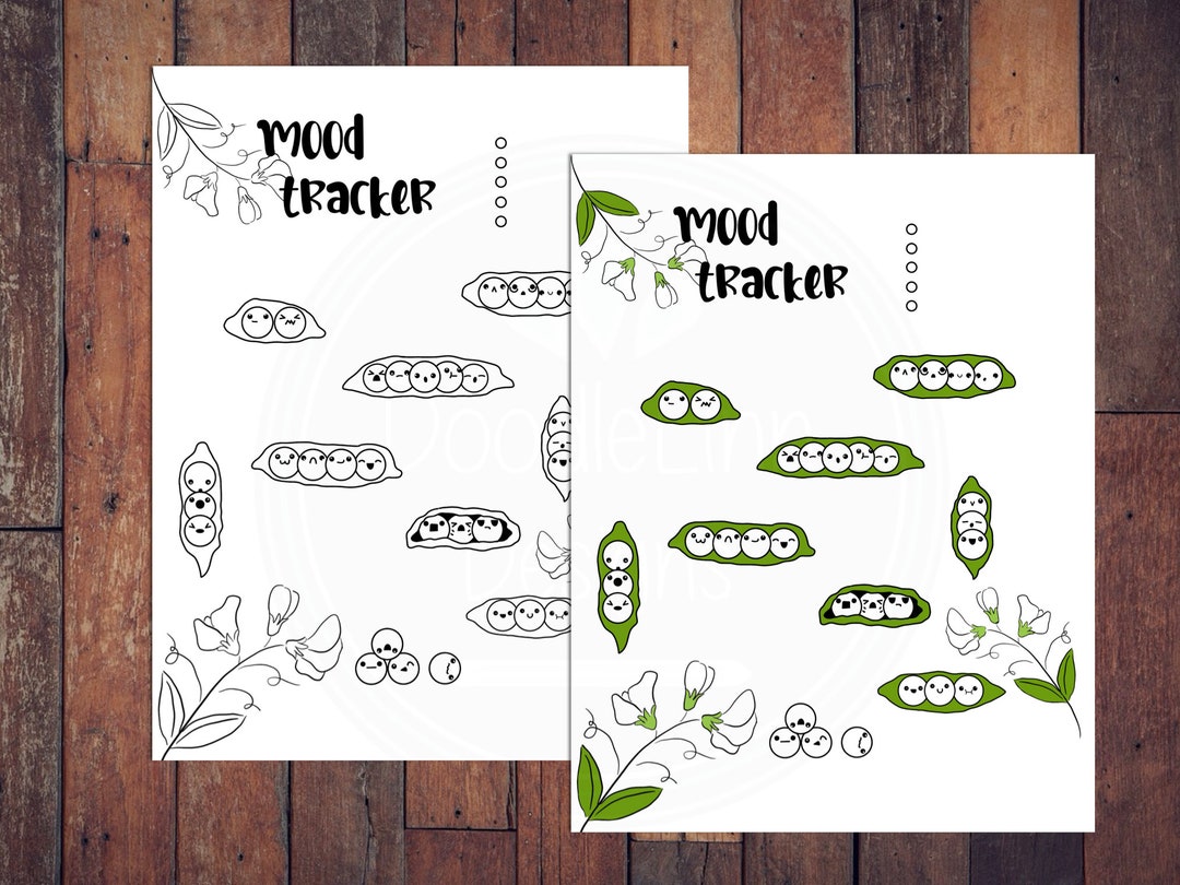 Pea Pod Tracker Bullet Journal Insert, -daily Planner, -daily Tracker ...