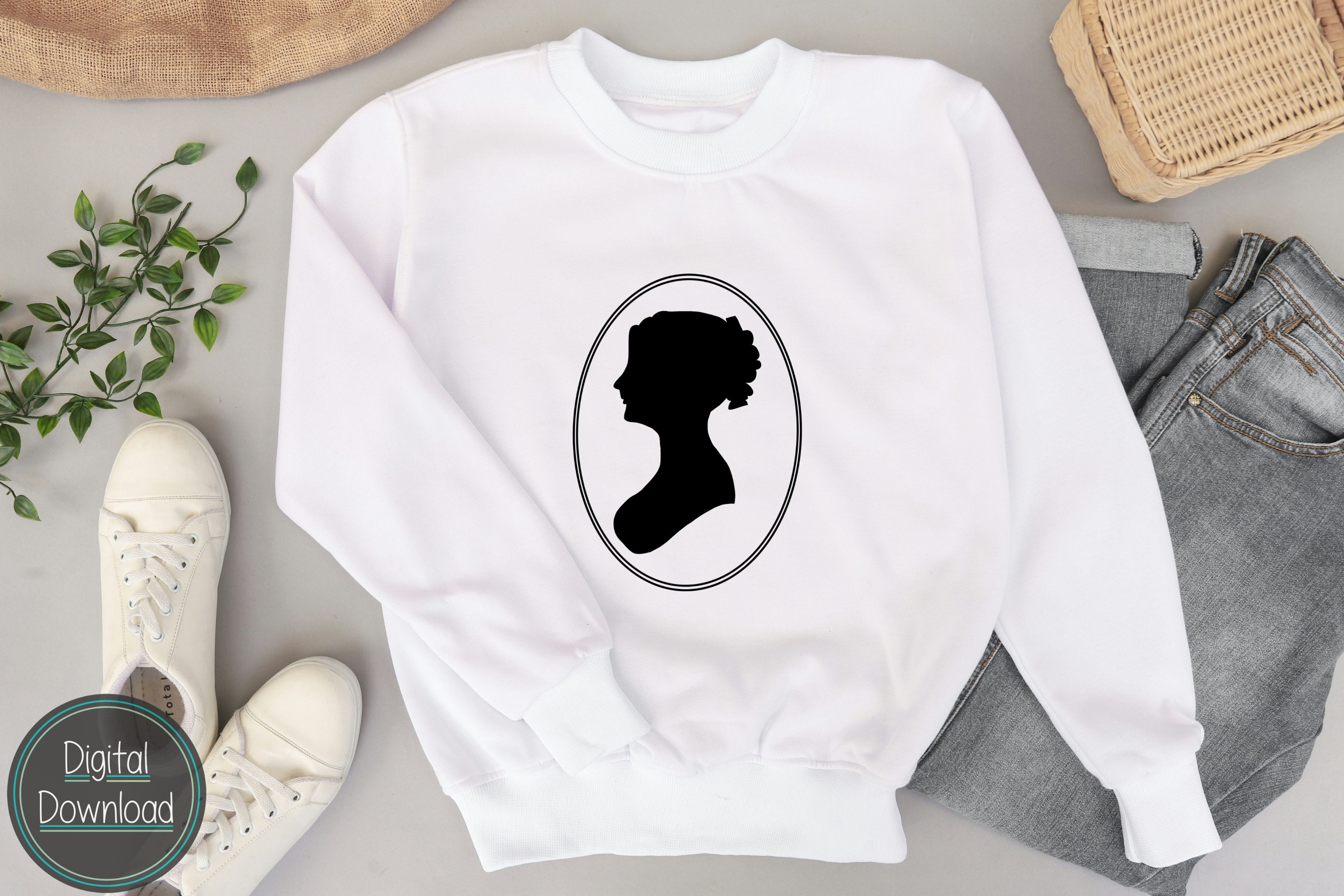 Regency Era Portrait Silhouette, SVG, Digital Clipart, Jane Austen - Etsy