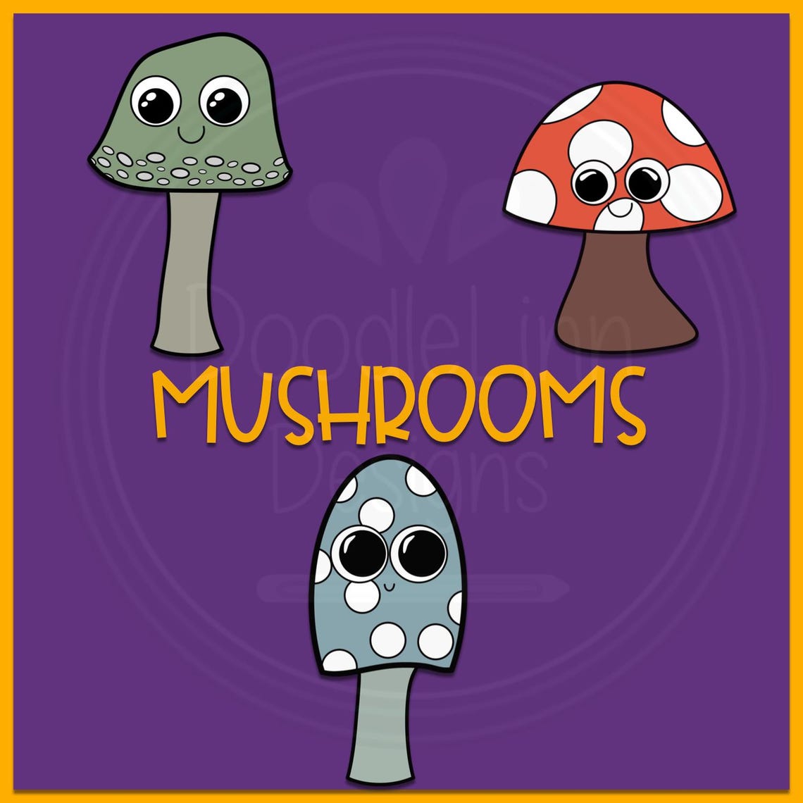 Fall Autumn Clipart, Pumpkins, Acorns, Mushrooms, Apples, Leaves, PDF ...