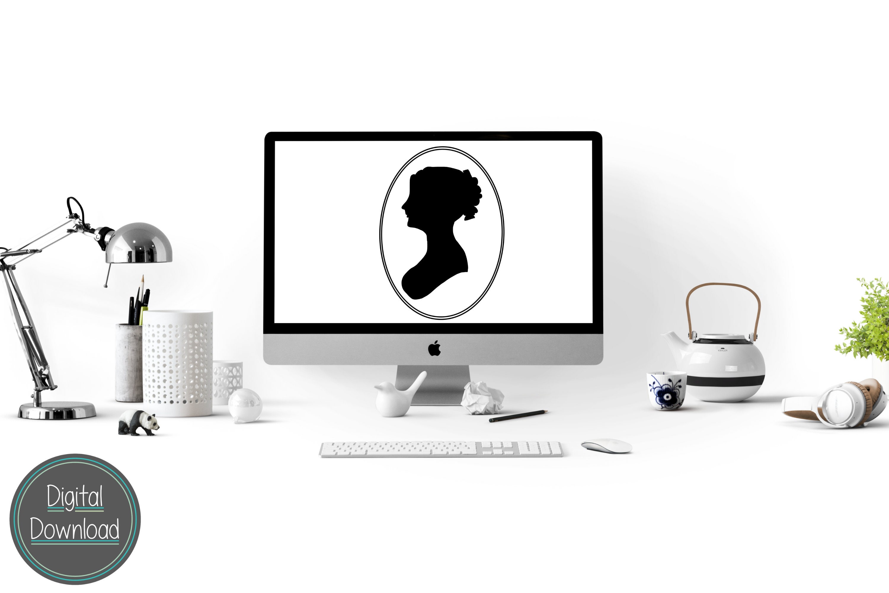 Regency Era Portrait Silhouette, SVG, Digital Clipart, Jane Austen - Etsy