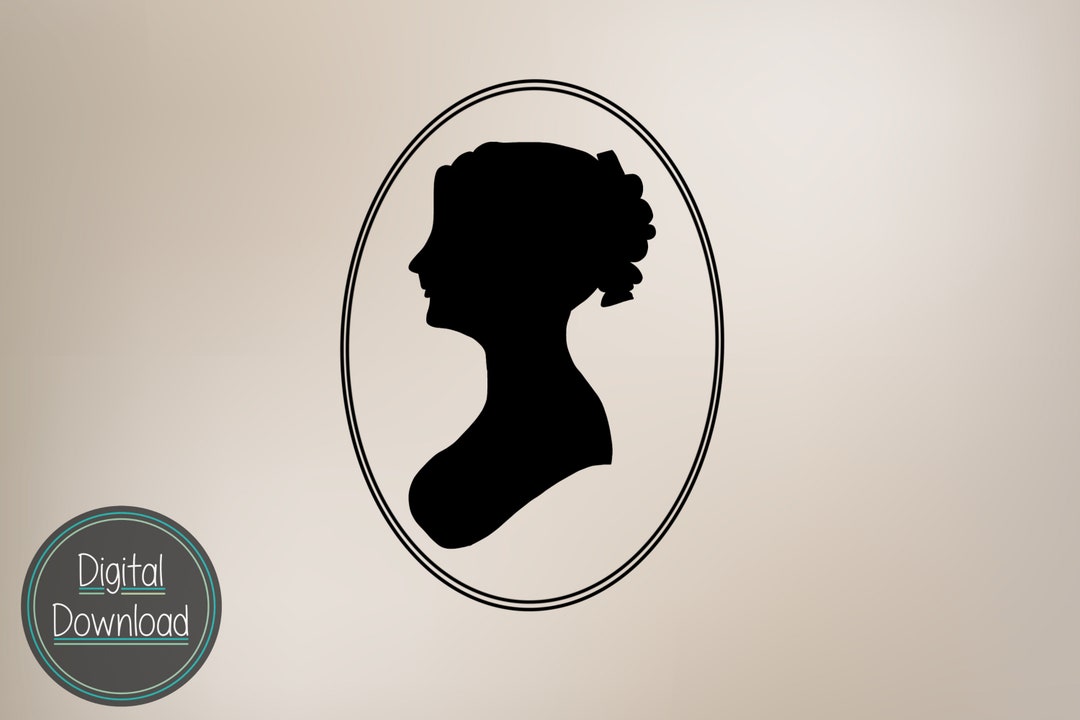 Regency Era Portrait Silhouette, SVG, Digital Clipart, Jane Austen - Etsy