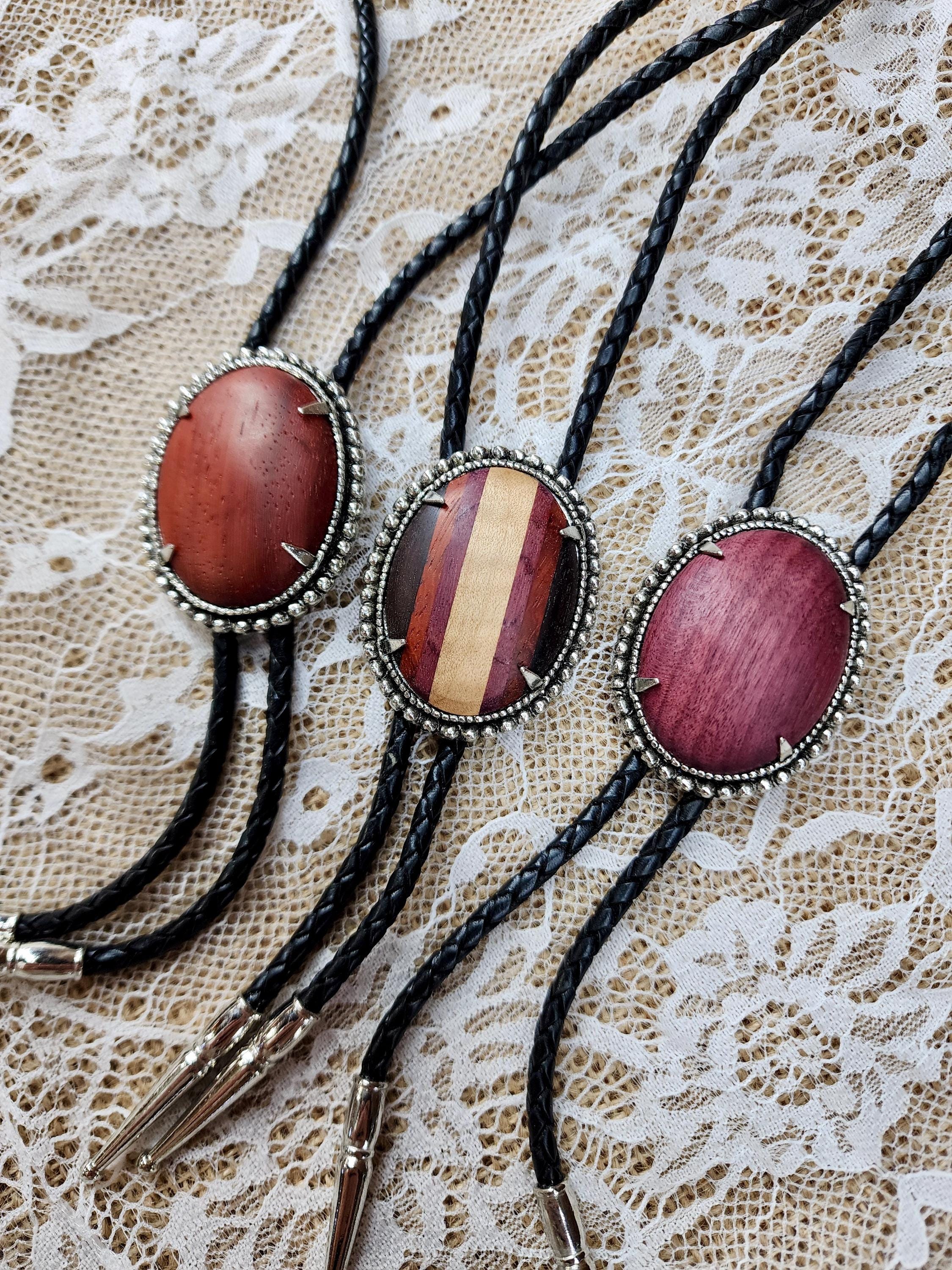 Rustic Handcrafted Wooden Bolo Ties Ready to Ship Country Western Style ...
