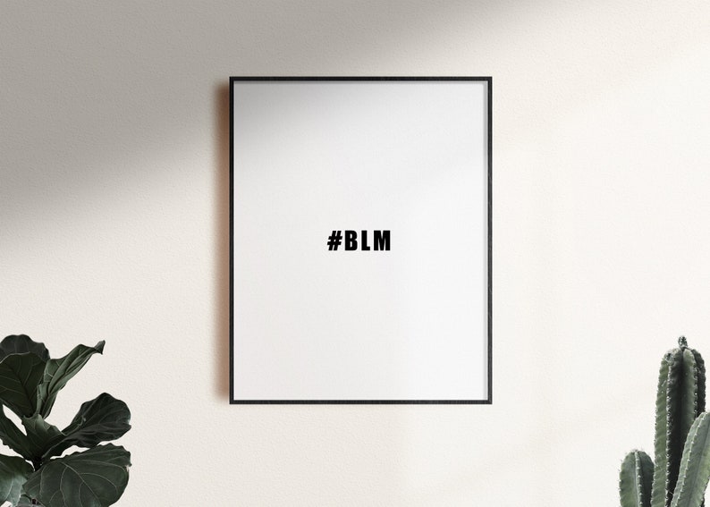 BLM Minimalist Typography Digital Expression Art Modern - Etsy