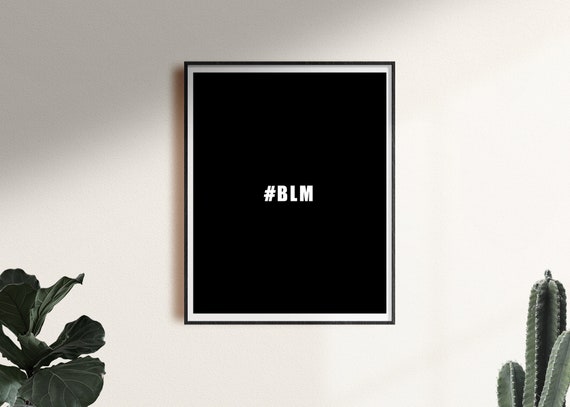 BLM Minimalist Typography Digital Expression Art Modern | Etsy
