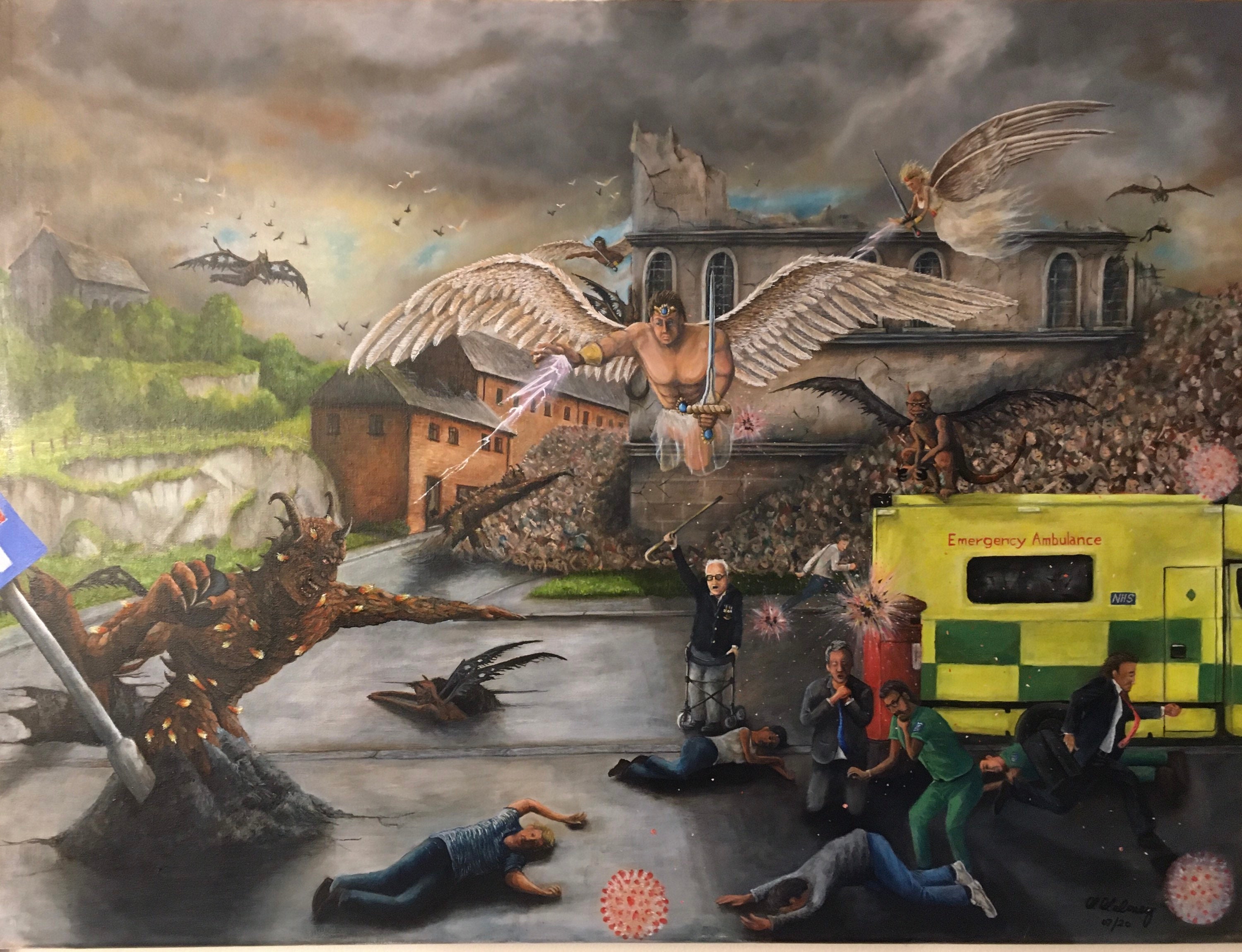 COVID Print-the Battle of Corona, Signed Limited Edition Print - Etsy UK