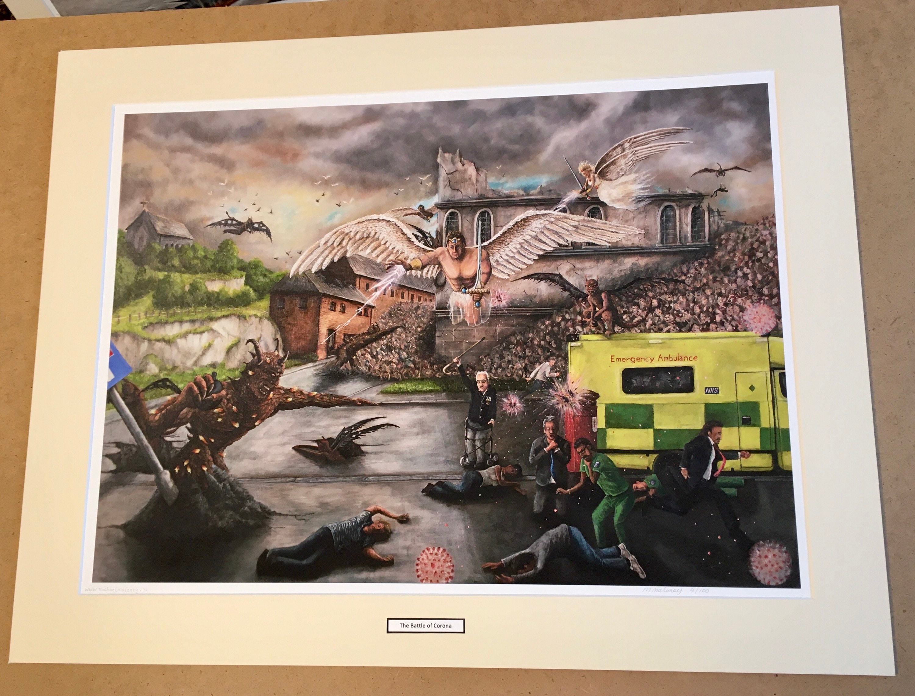 COVID Print-the Battle of Corona, Signed Limited Edition Print - Etsy UK
