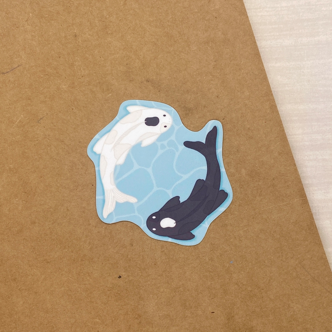 Koi Fish Sticker Koi Fish Pond Sticker Vinyl Sticker - Etsy