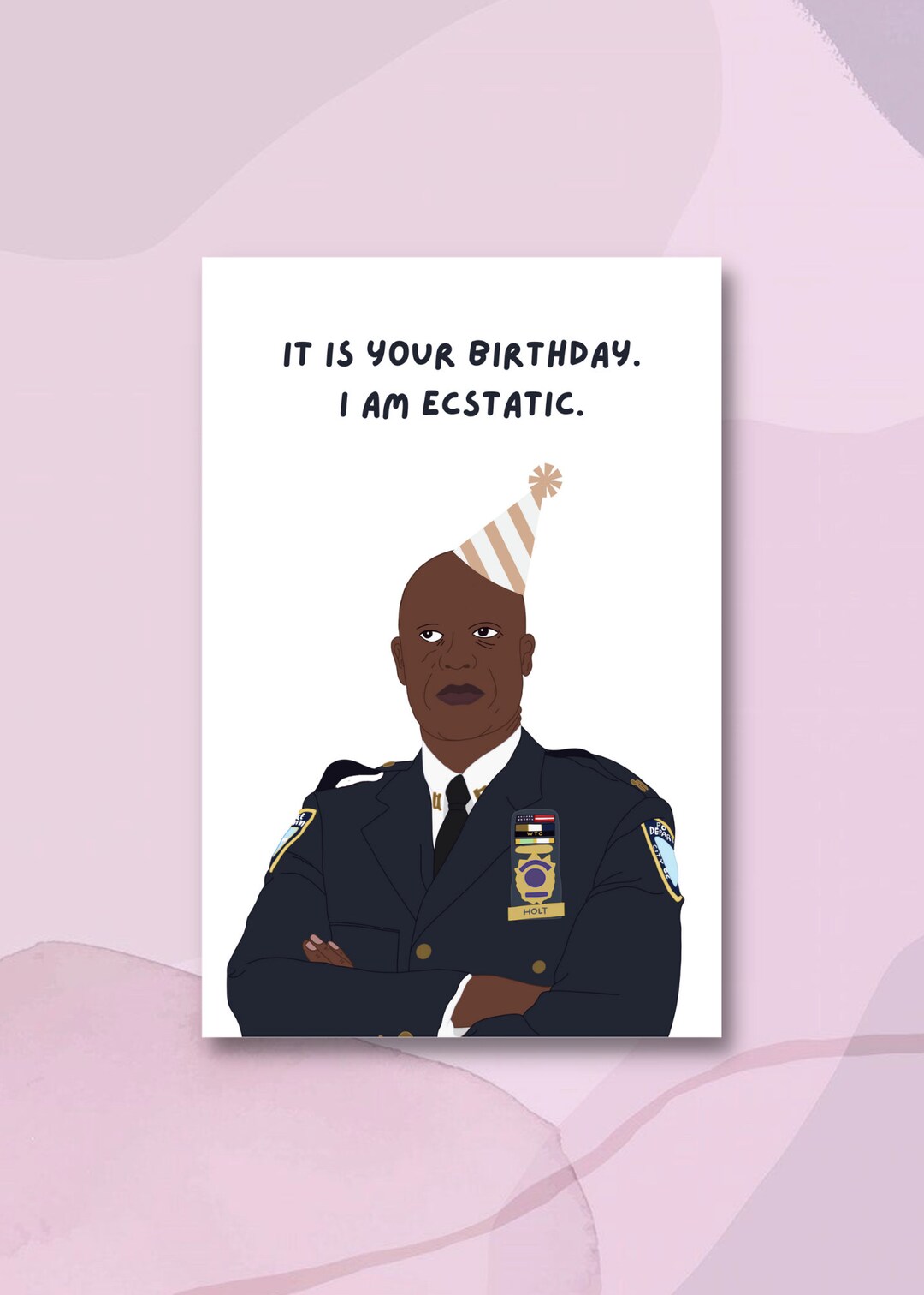Captain Holt Birthday Card Brooklyn Nine Nine Birthday Card, Pop ...