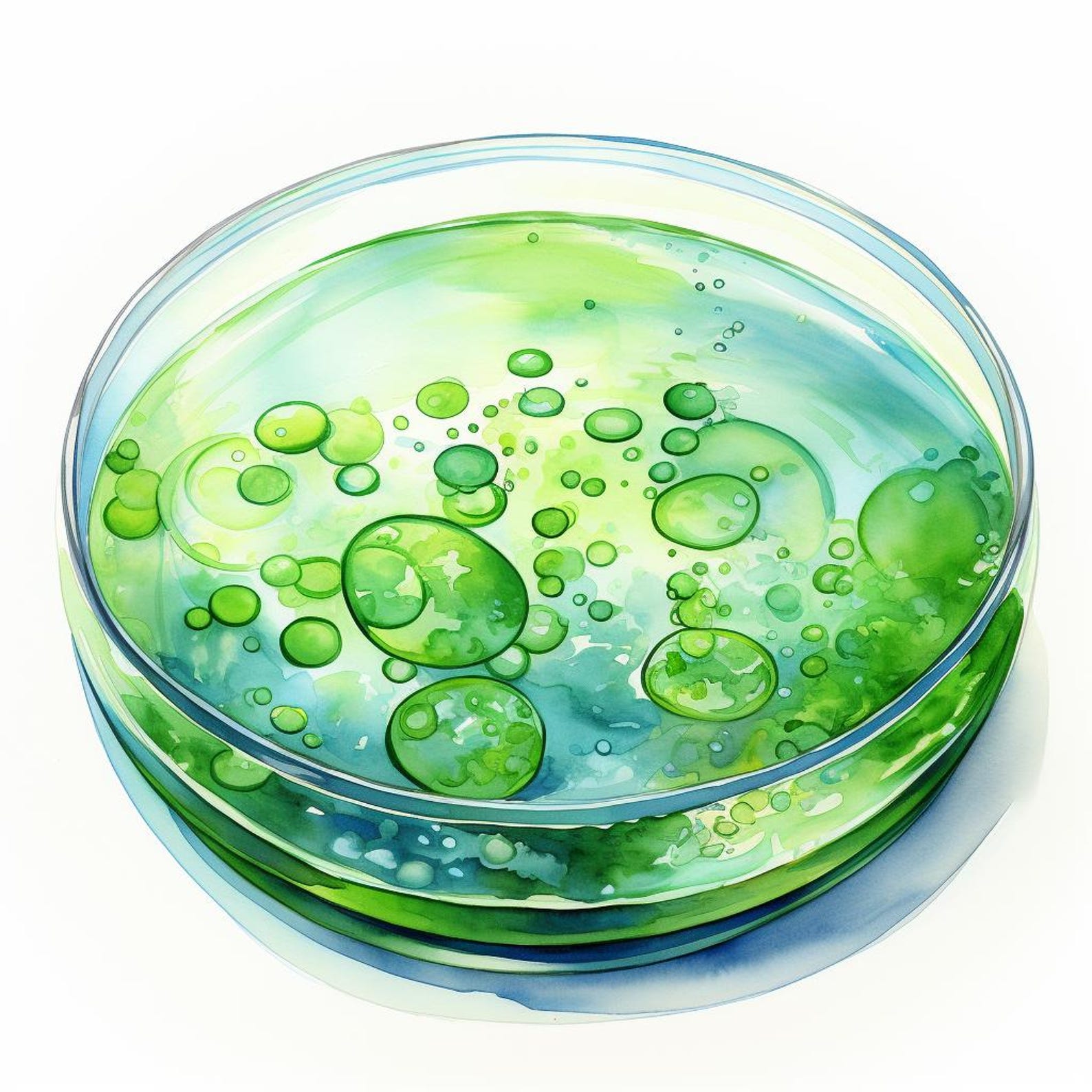 Petri Dish, Printable Watercolor Clipart, 10 High Quality Watercolor ...