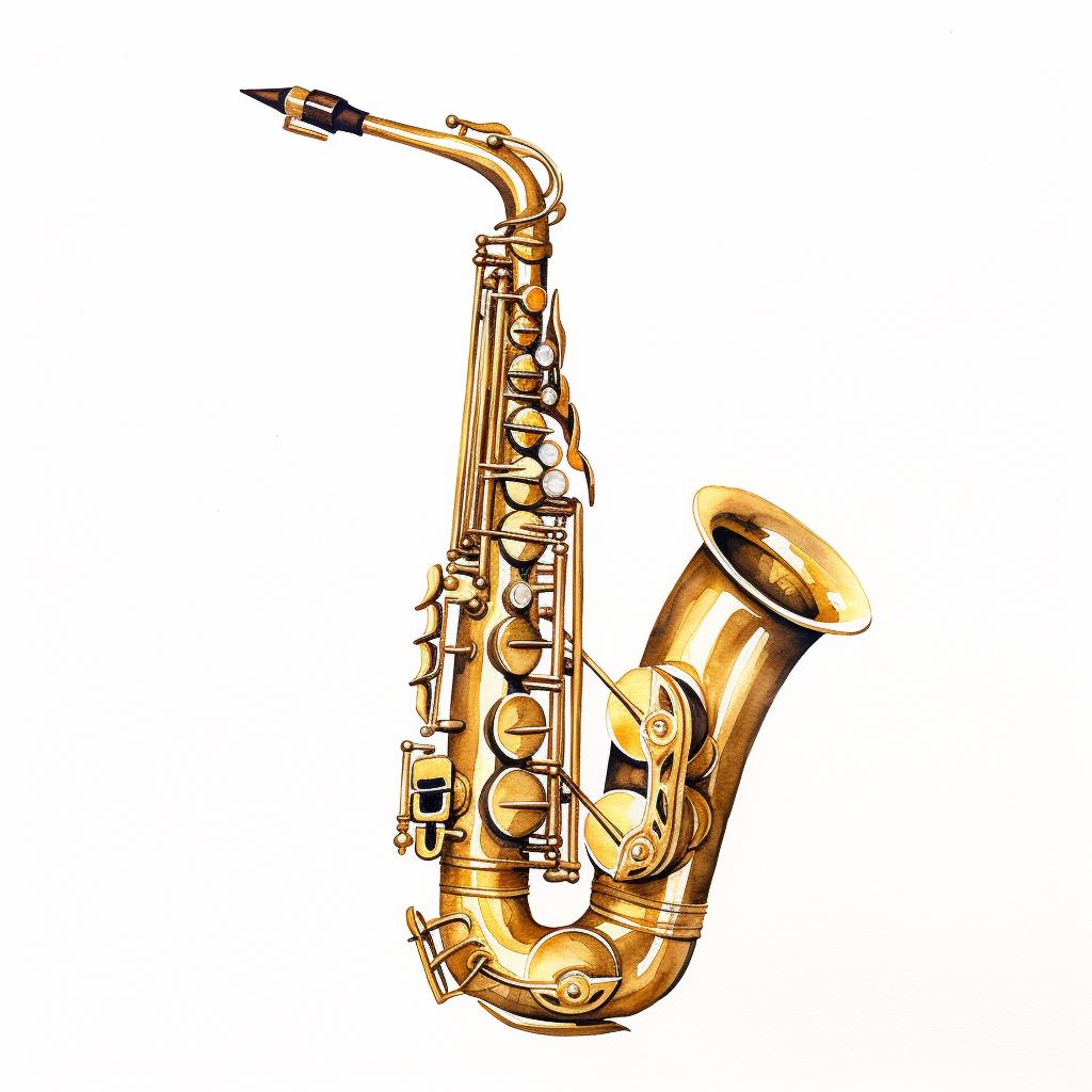Saxophone, Printable Watercolor Clipart Bundle, 10 High Quality ...