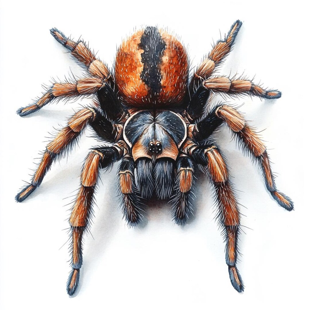 Tarantula, Printable Watercolor Clipart, 10 High Quality Watercolor ...