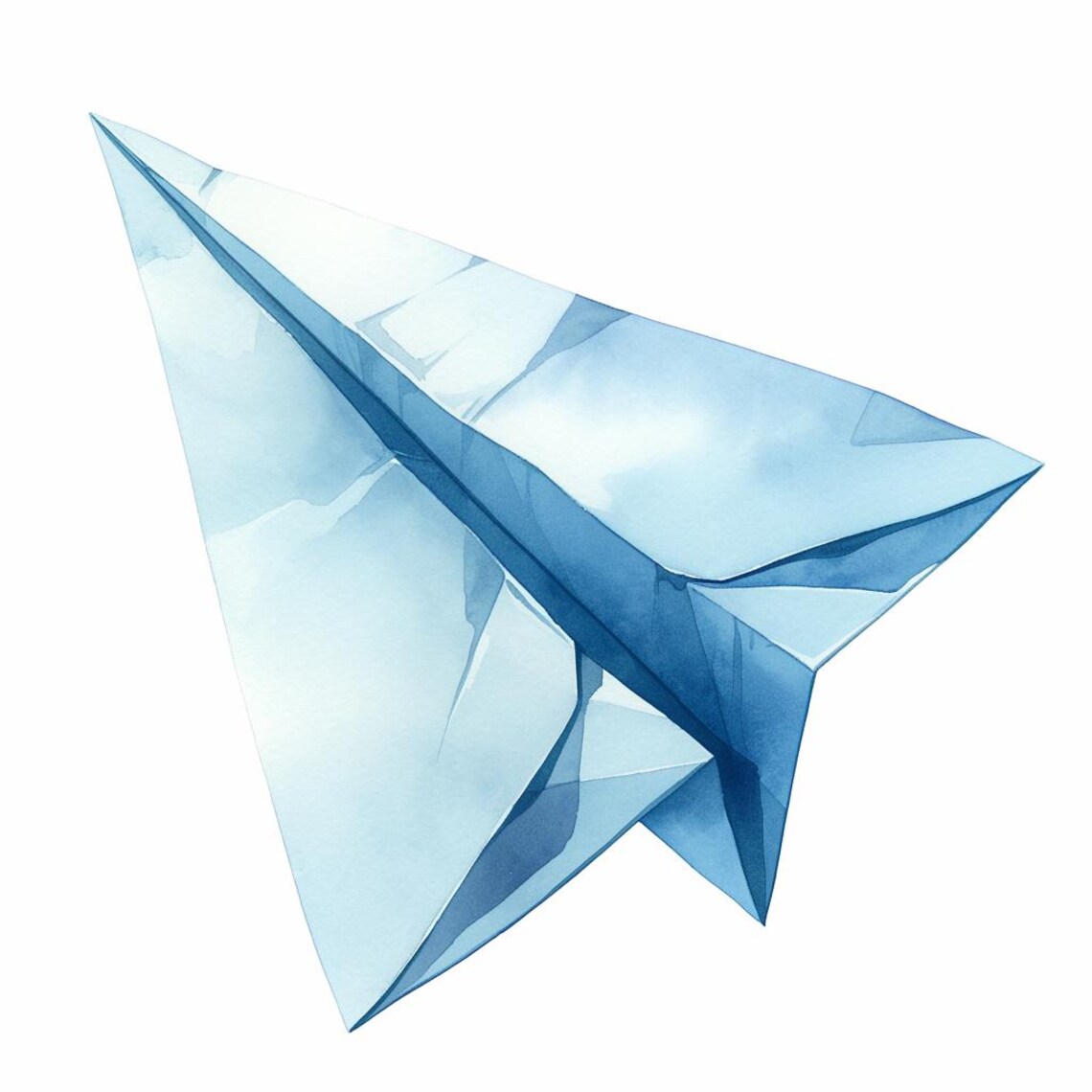 Paper Airplane Illustration, Printable Watercolor Clipart Bundle, 10 ...