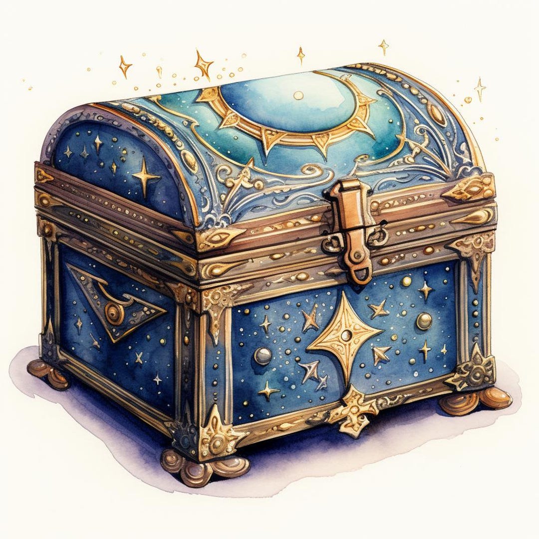 Magical Box, Printable Watercolor Clipart, 10 High Quality Watercolor ...