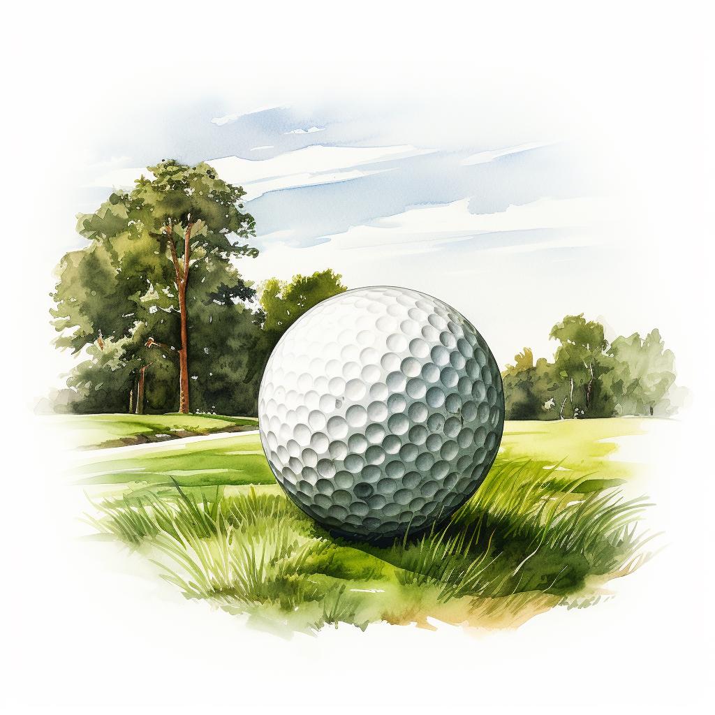 Golf Ball, Printable Watercolor Clipart, 10 High Quality Watercolor ...