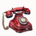 Vintage Telephone Watercolor Clipart Bundle, 10 Watercolor JPG, Instant ...