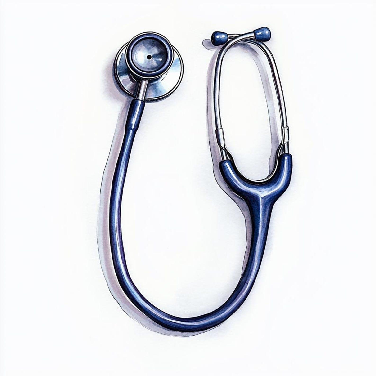 Stethoscope, Printable Watercolor Clipart, 10 High Quality Watercolor ...