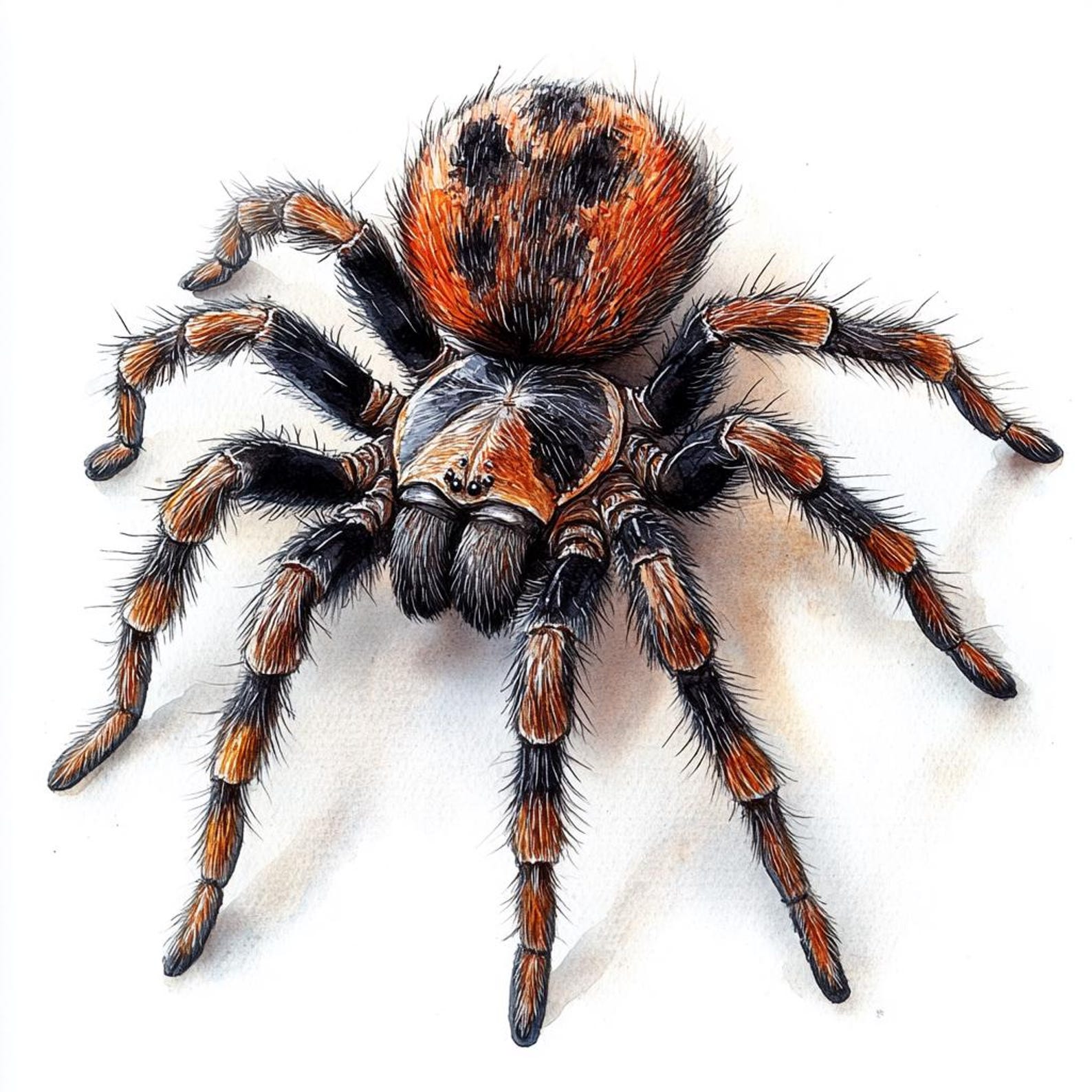 Tarantula, Printable Watercolor Clipart, 10 High Quality Watercolor ...