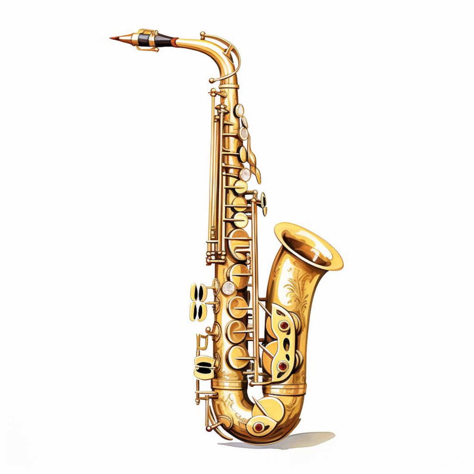 Saxophone, Printable Watercolor Clipart Bundle, 10 High Quality ...