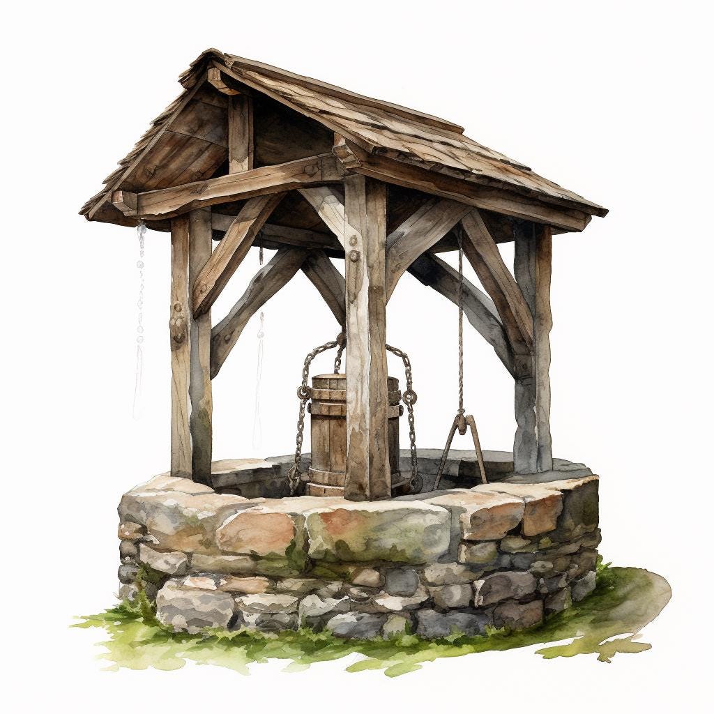 Stone Well, Printable Watercolor Clipart Bundle, 10 High Quality ...