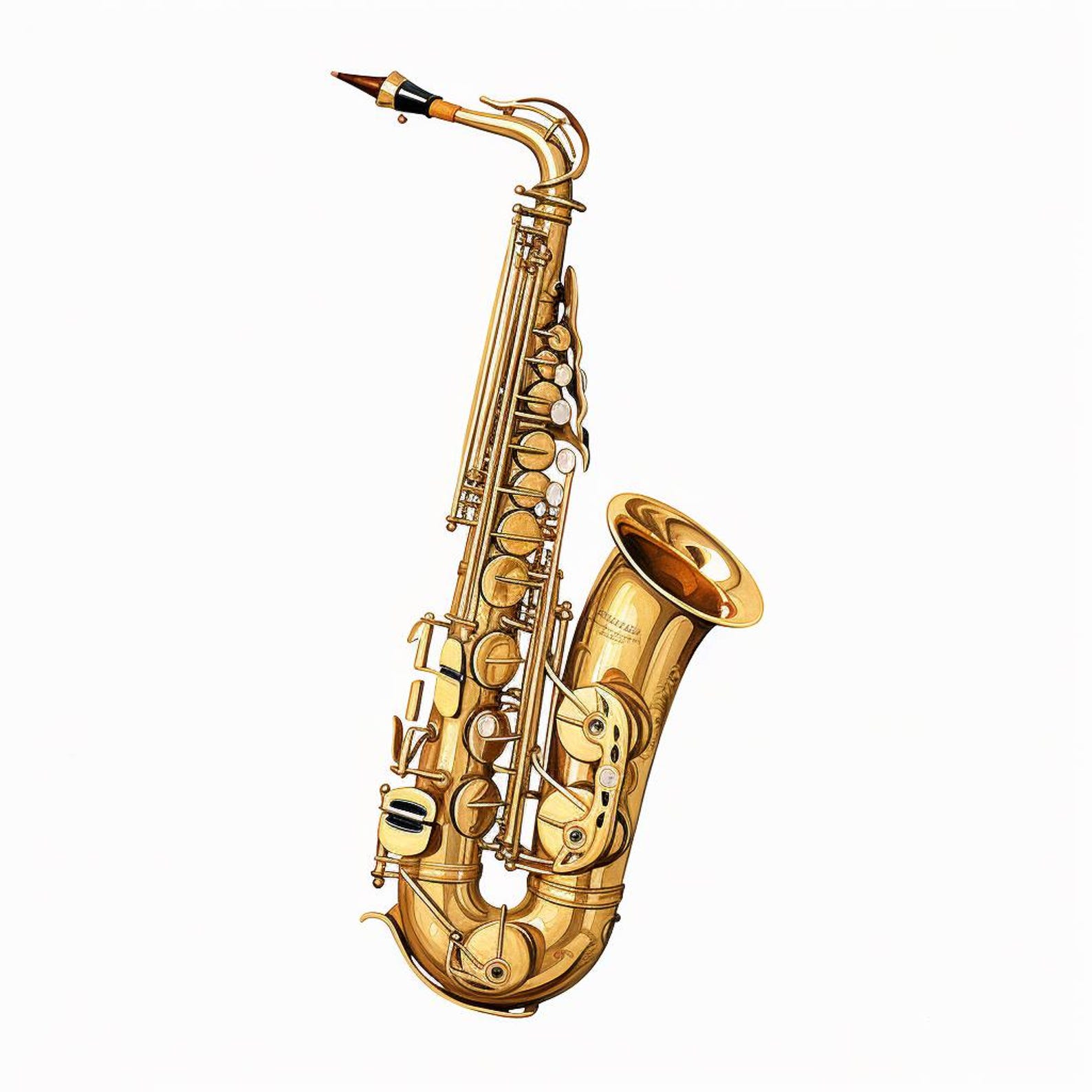 Saxophone, Printable Watercolor Clipart Bundle, 10 High Quality ...