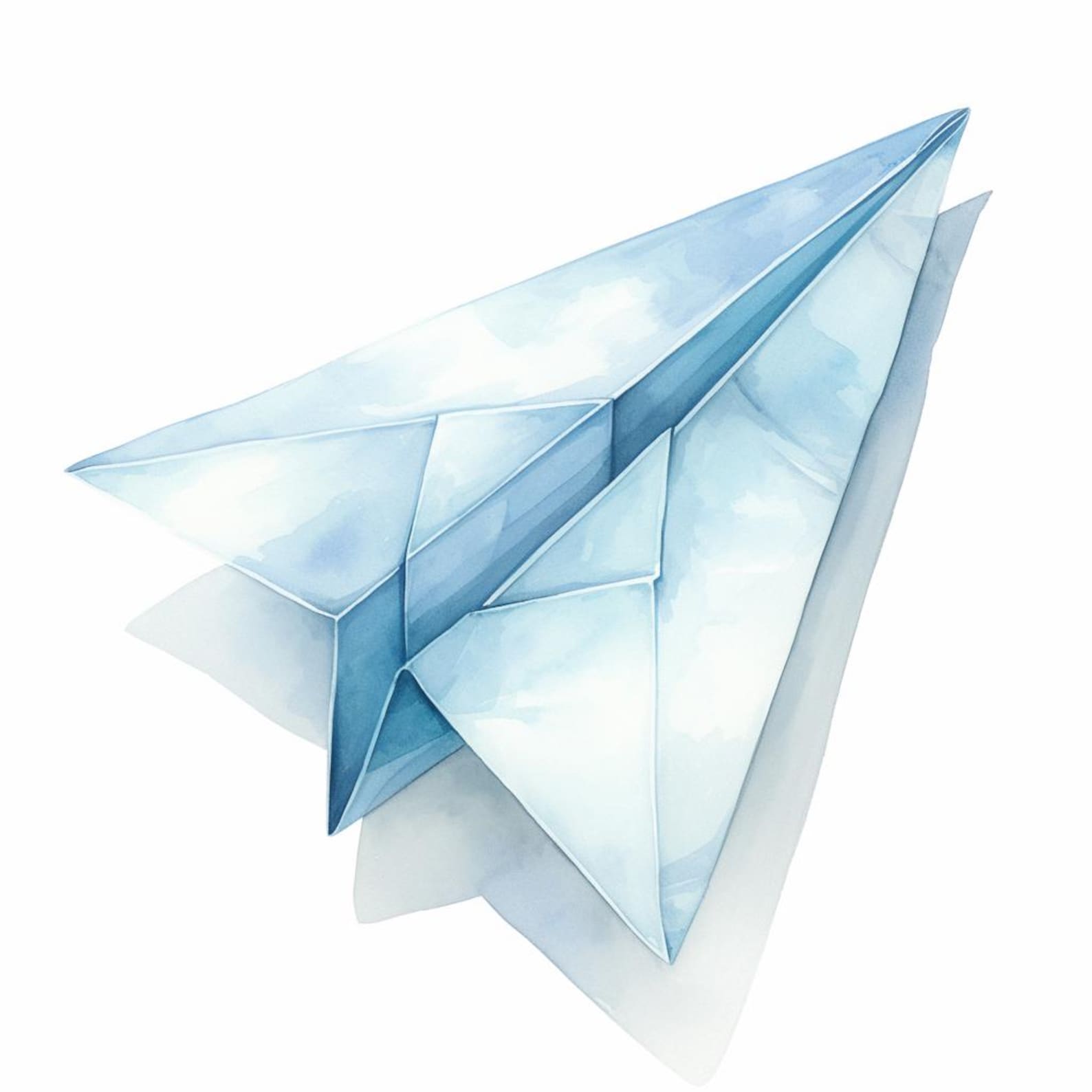Paper Airplane Illustration, Printable Watercolor Clipart Bundle, 10 ...