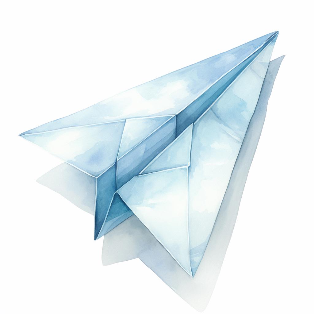 Paper Airplane Illustration, Printable Watercolor Clipart Bundle, 10 ...