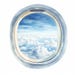 Airplane Window View, Printable Watercolor Clipart Bundle, 10 High ...