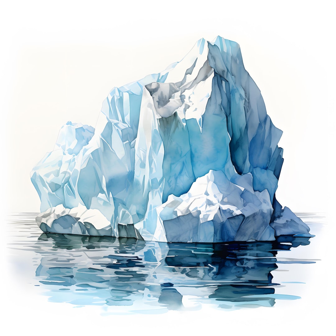 Watercolor Iceberg Clipart, Printable Watercolor Clipart, 10 High ...