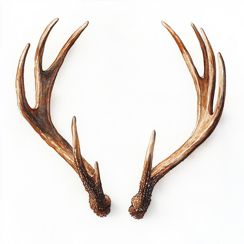 Deer Antlers, Printable Watercolor Clipart, 10 High Quality Watercolor ...