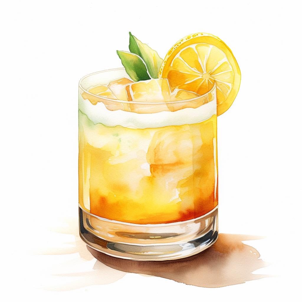 Sour Cocktail, Printable Watercolor Clipart, 10 High Quality Watercolor ...