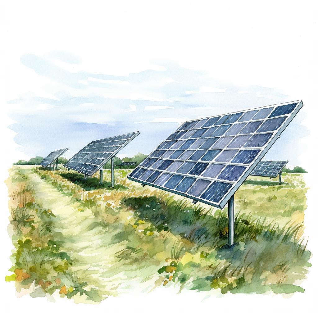 Watercolor Solar Panel Clipart Bundle: Renewable Energy Art, 10 ...
