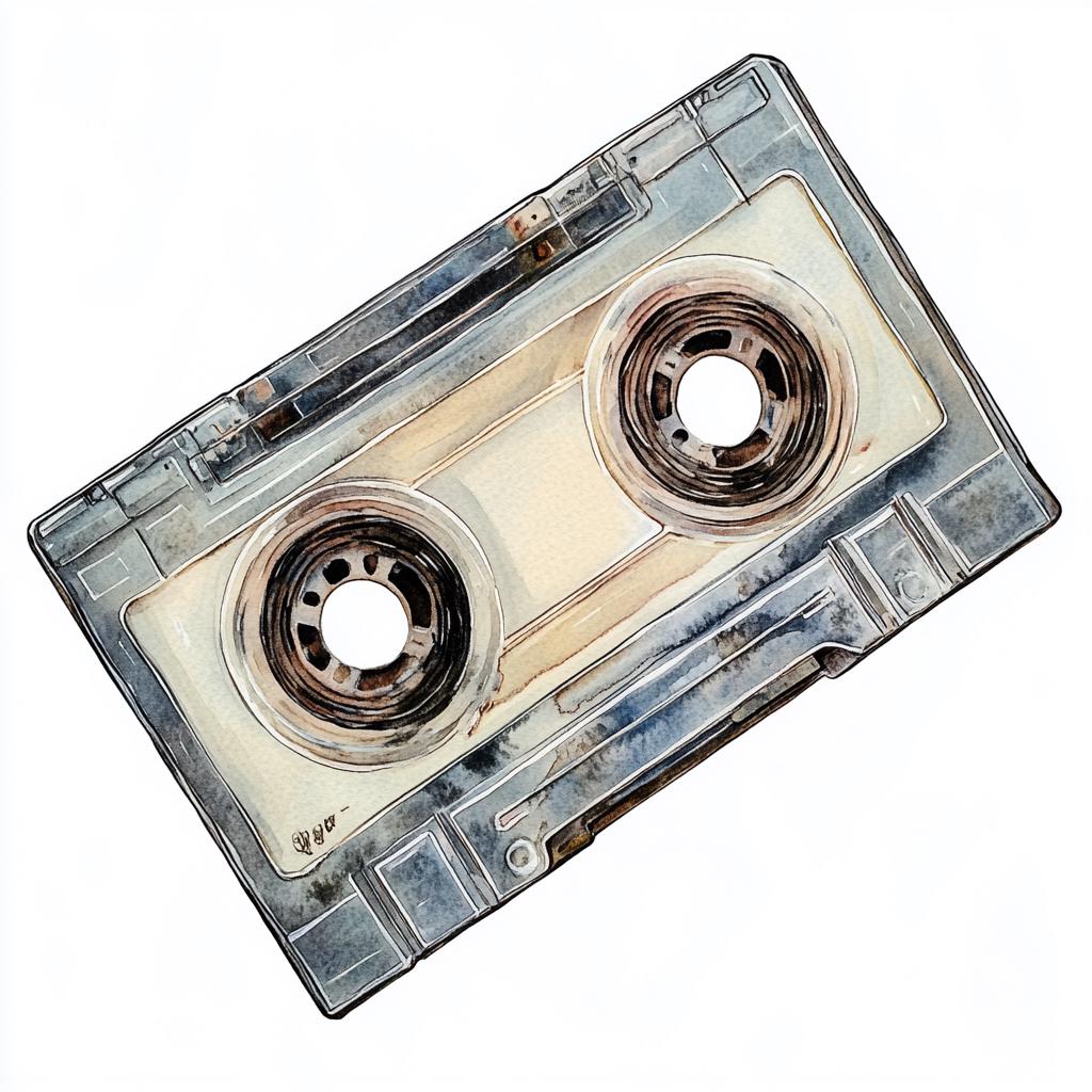 Cassette Tape, Printable Watercolor Clipart Bundle, 10 High Quality ...