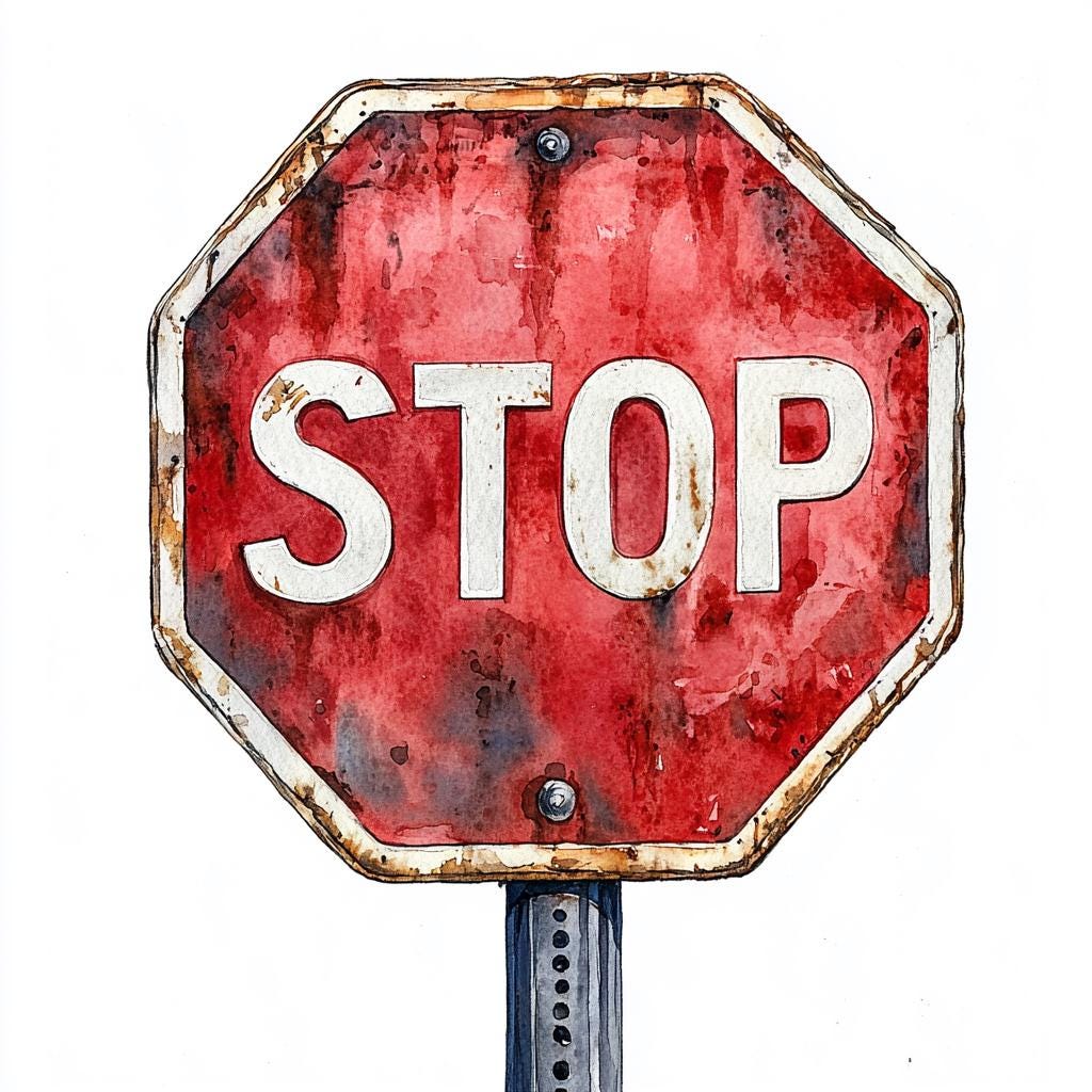 Watercolor Stop Sign Clipart Bundle (digital Download) - Etsy