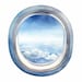Airplane Window View, Printable Watercolor Clipart Bundle, 10 High ...
