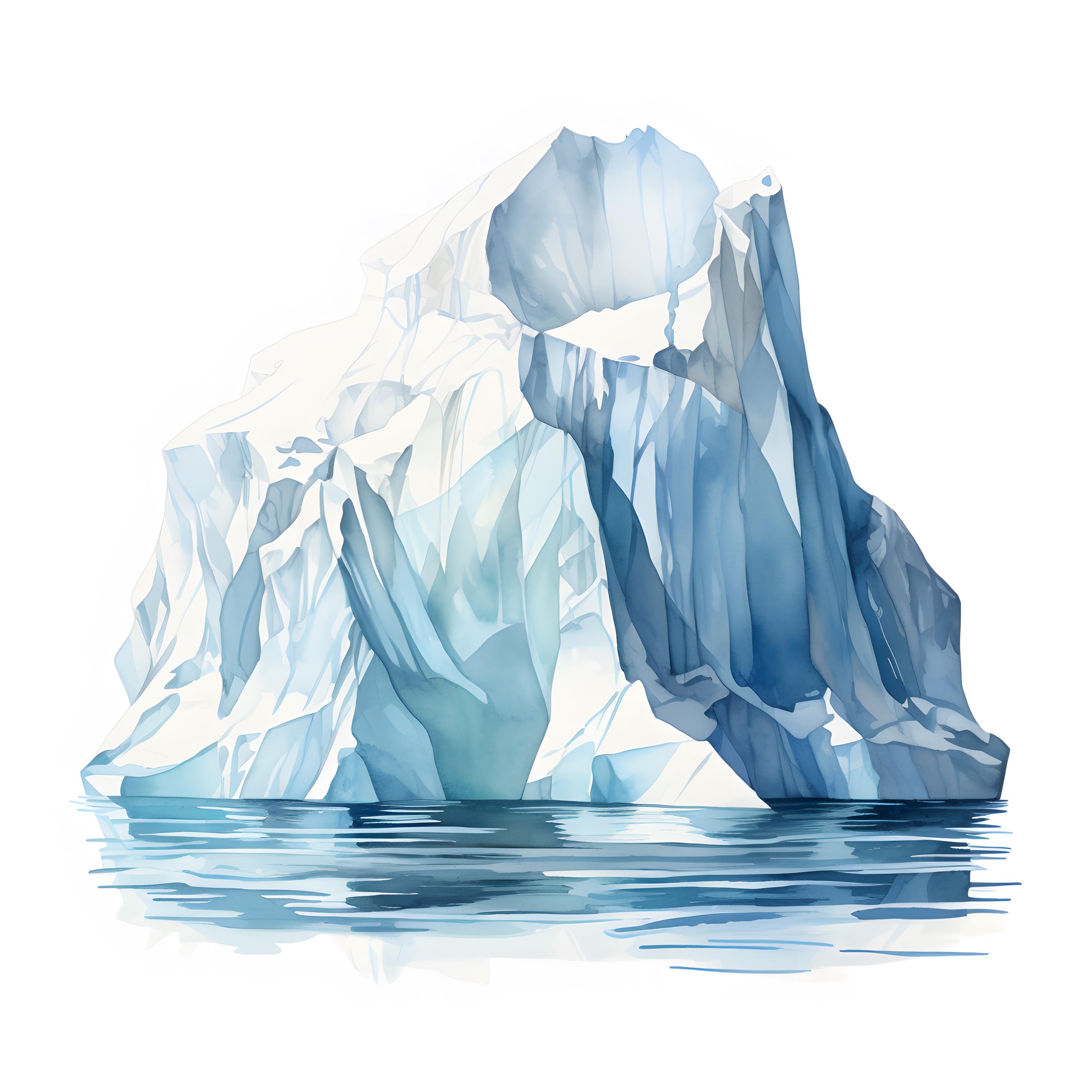 Watercolor Iceberg Clipart, Printable Watercolor Clipart, 10 High ...