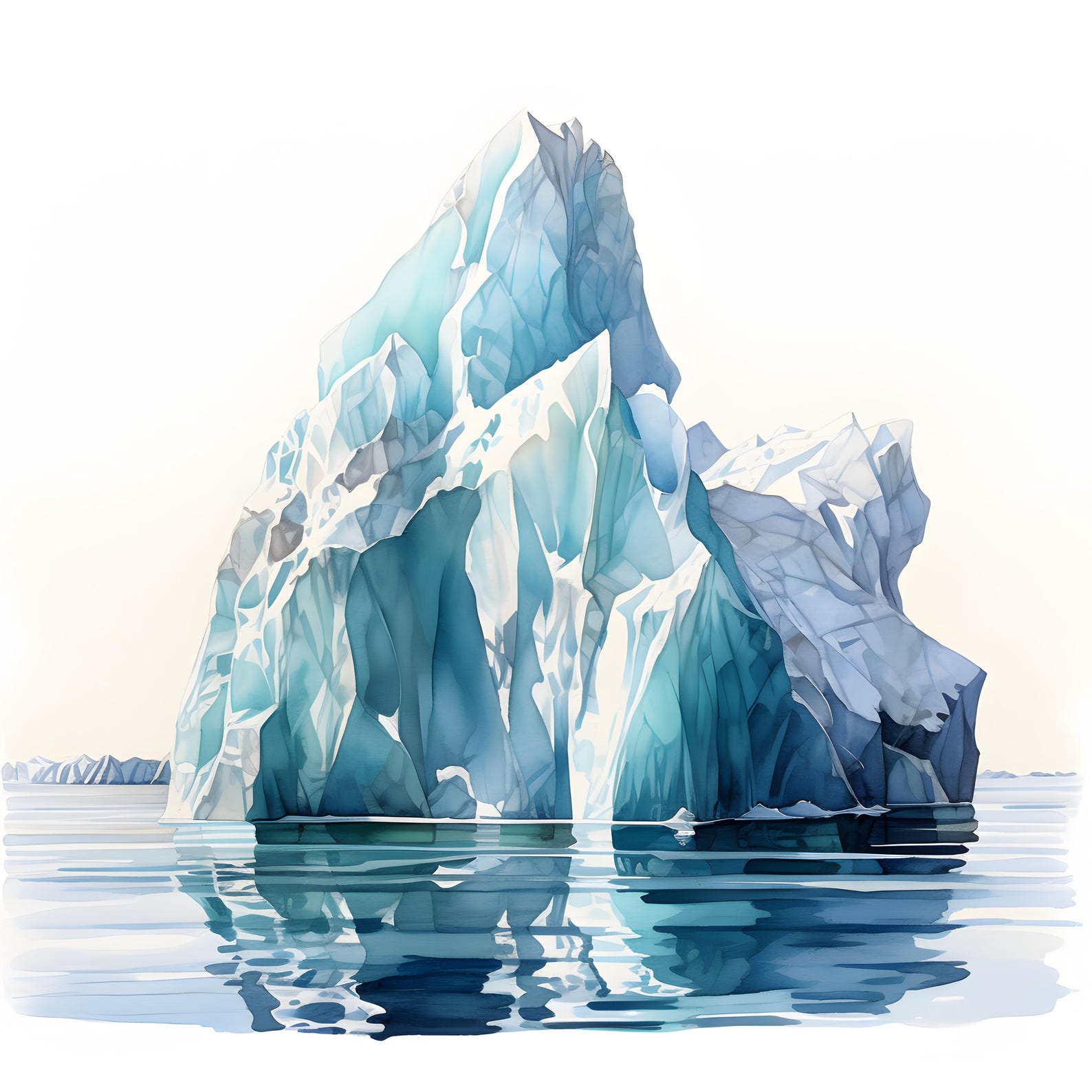 Watercolor Iceberg Clipart, Printable Watercolor Clipart, 10 High ...