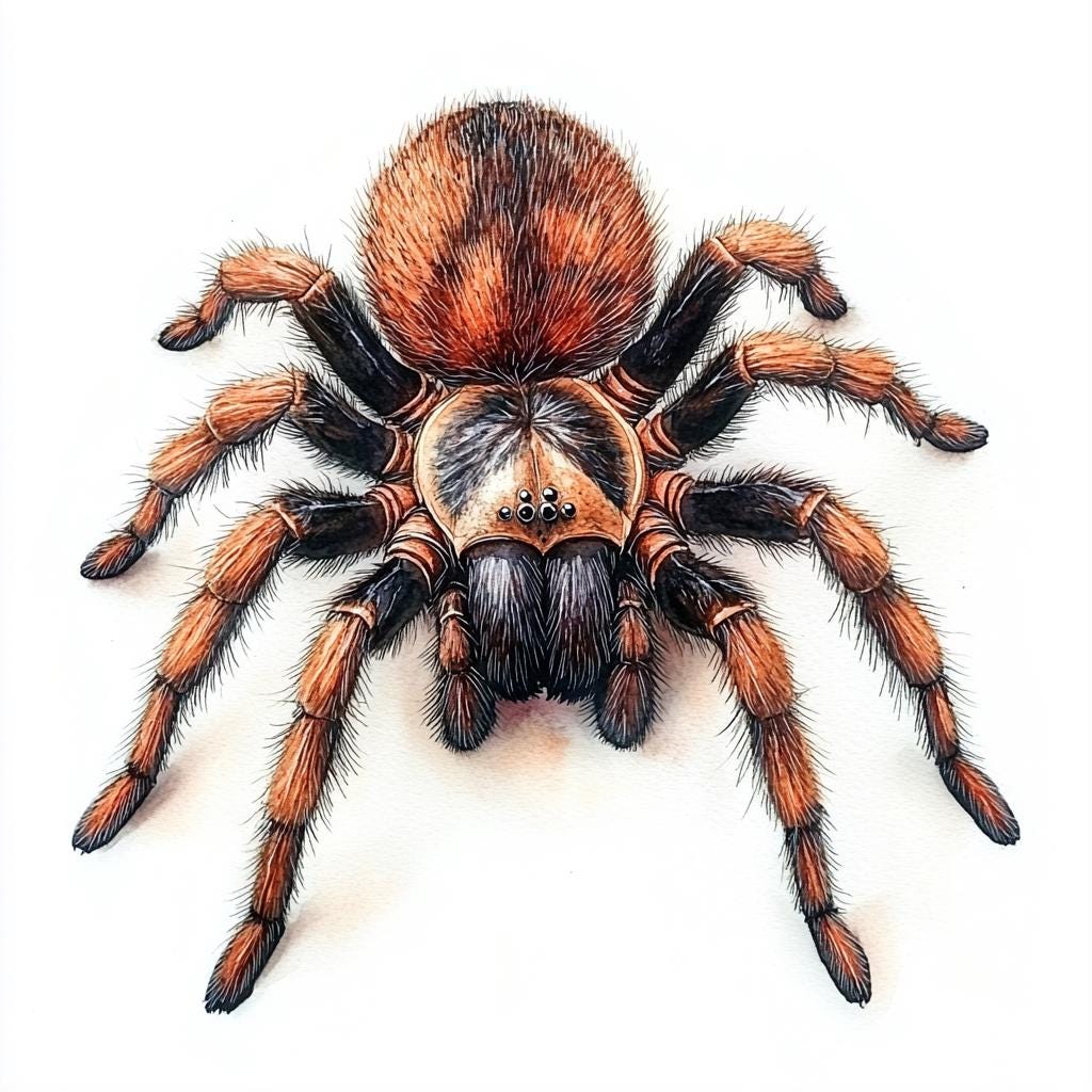 Tarantula, Printable Watercolor Clipart, 10 High Quality Watercolor ...