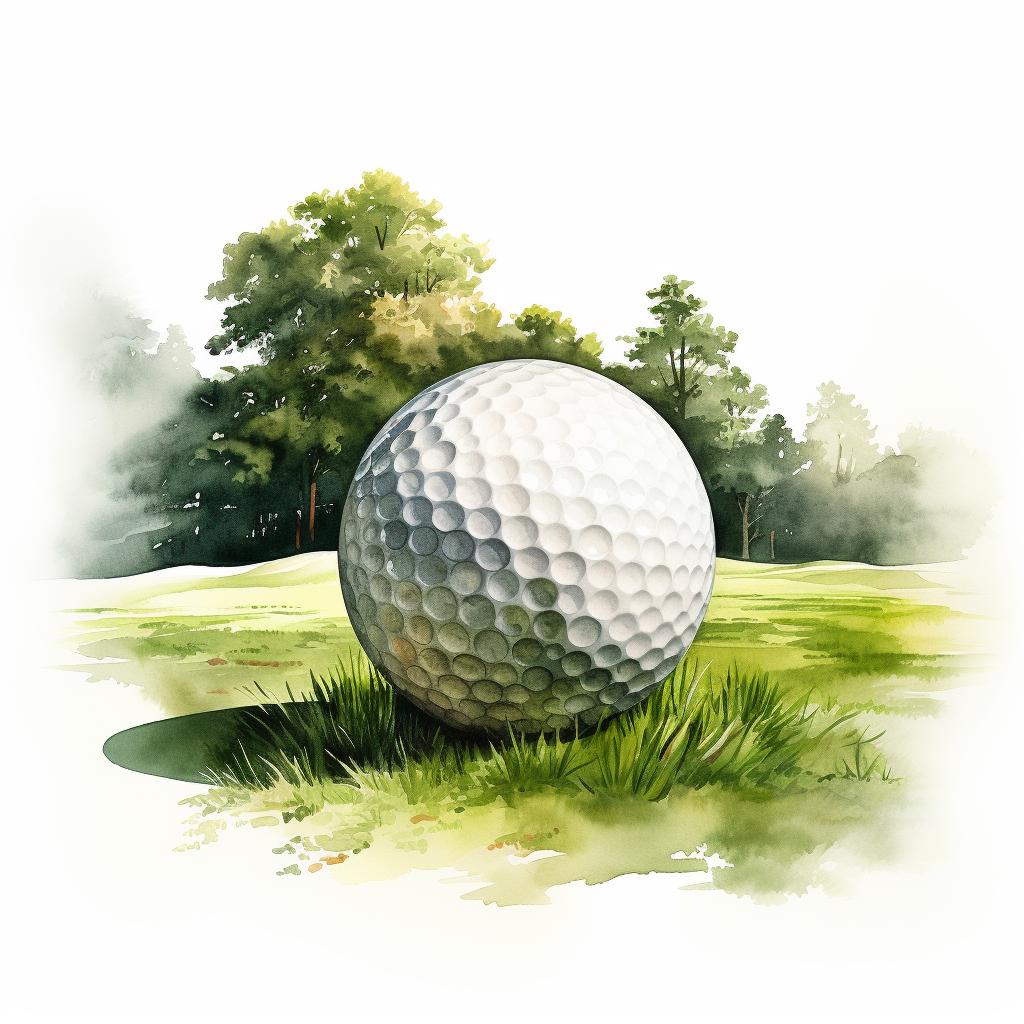 Golf Ball, Printable Watercolor Clipart, 10 High Quality Watercolor ...