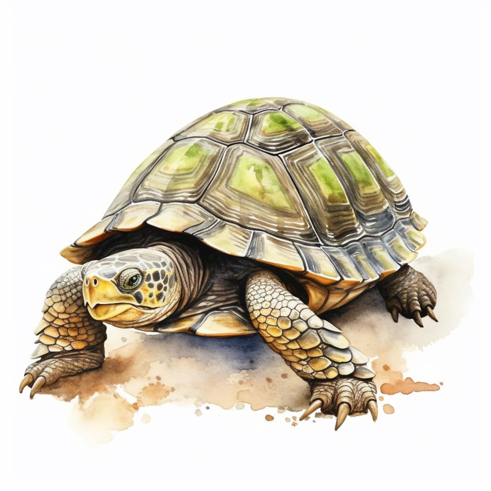 Sea Turtle, Cute Turtle Art, Printable Watercolor Clipart Bundle, 10 ...