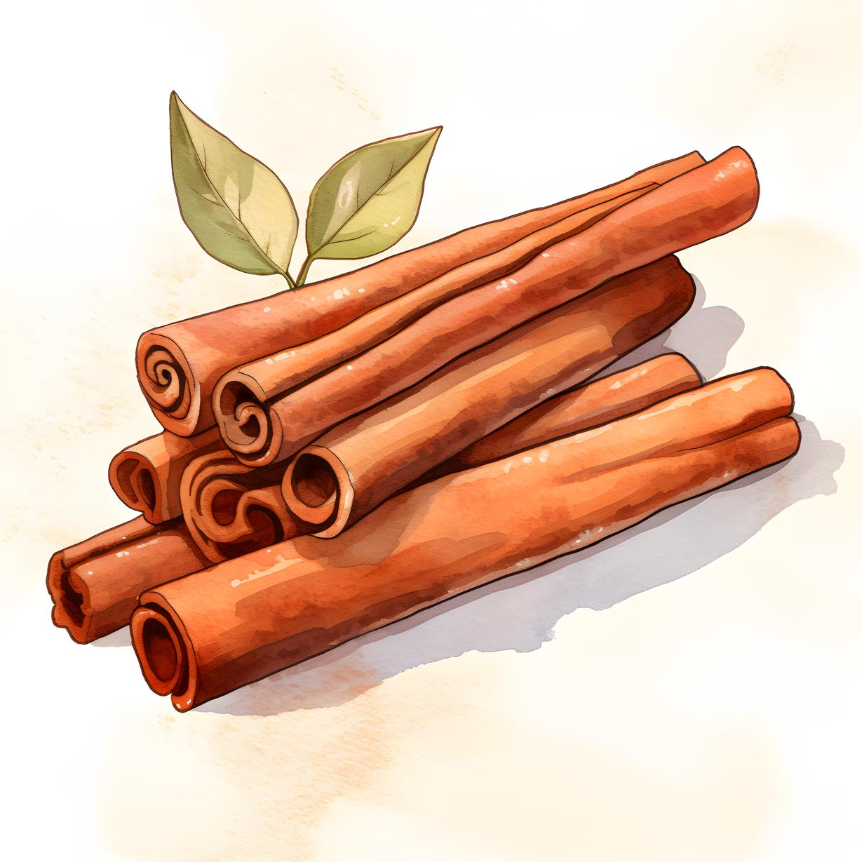 Cinnamon Sticks, Printable Watercolor Clipart Bundle, 10 High Quality ...