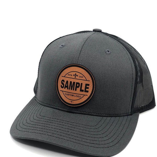 Leather Patch Hat - Etsy